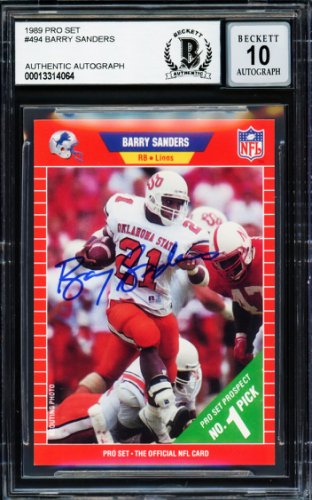 Barry Sanders Autographed Memorabilia | Signed Photo, Jersey ...