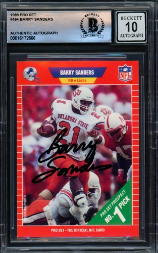 Barry Sanders Autographed Memorabilia | Signed Photo, Jersey ...