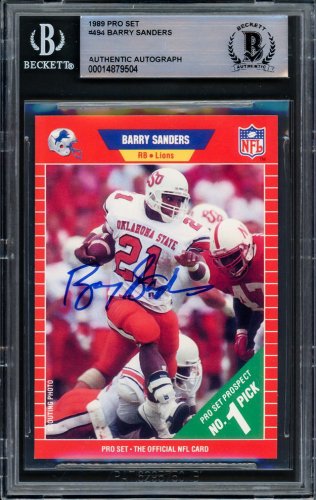 Barry Sanders Autographed Memorabilia | Signed Photo, Jersey ...