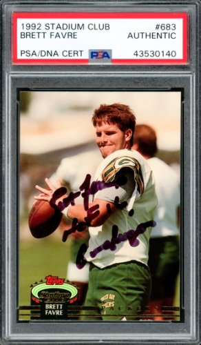 Brett Favre | Autographed Football Memorabilia & NFL Merchandise