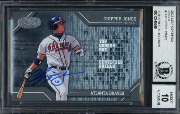 Chipper Jones | Autographed Baseball Memorabilia & MLB Merchandise