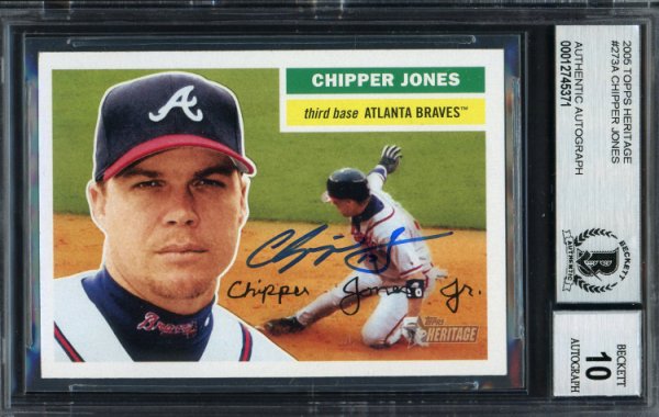 Chipper Jones | Autographed Baseball Memorabilia & MLB Merchandise
