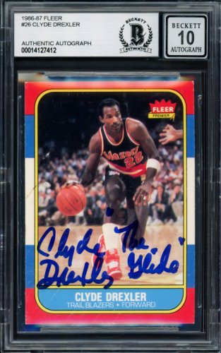 Clyde Drexler Autographed Memorabilia | Signed Photo, Jersey ...