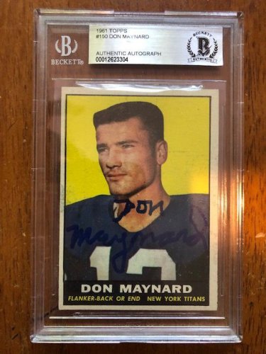 Don Maynard Autographed Memorabilia | Signed Photo, Jersey ...