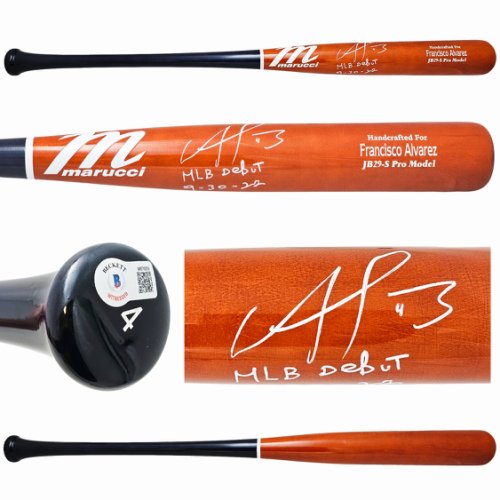 mlb signed baseball bat