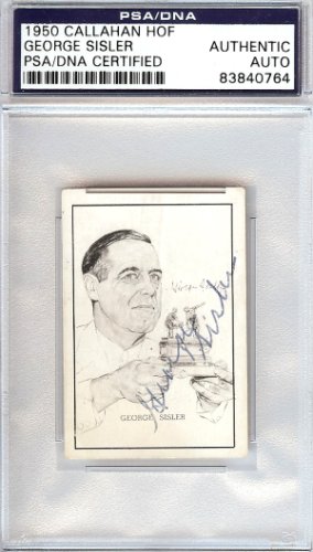 George Sisler Autographed Memorabilia | Signed Photo, Jersey ...