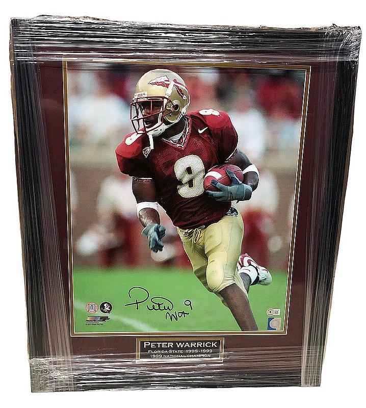 Peter Warrick Autographed Signed Florida State Seminoles Framed Running ...