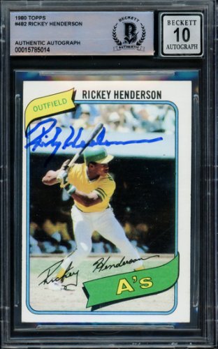 Rickey Henderson Autographed Memorabilia | Signed Photo, Jersey ...