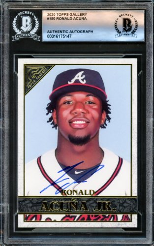 Ronald Acuna Jr. Autographed Signed 2020 Topps Gallery Card #150 ...