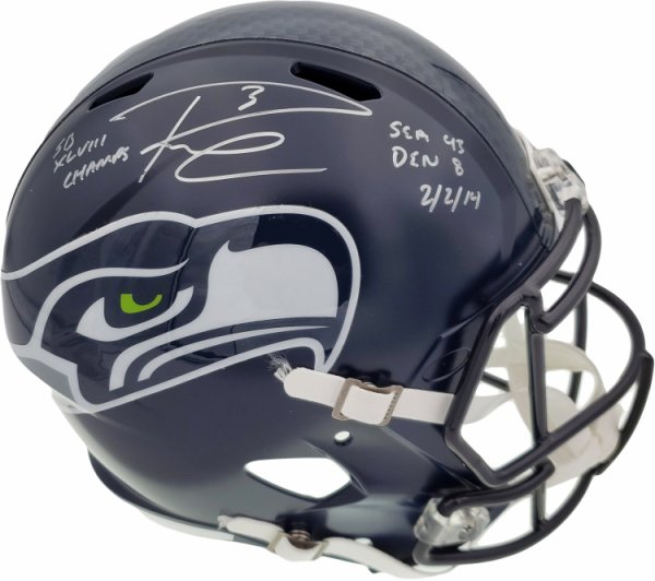Seattle Seahawks Autographed Full Size Helmets | Signed Helmets