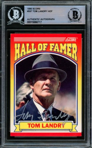 Tom Landry Autographed Memorabilia | Signed Photo, Jersey, Collectibles ...