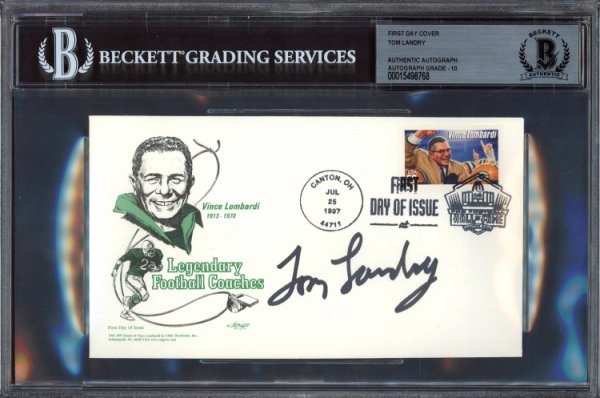 Tom Landry Autographed Memorabilia | Signed Photo, Jersey, Collectibles ...
