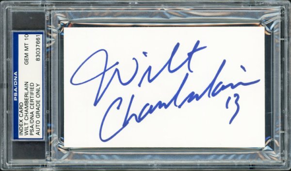 Wilt Chamberlain Autographed Memorabilia | Signed Photo, Jersey ...