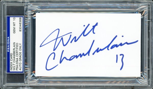 Wilt Chamberlain Autographed Memorabilia | Signed Photo, Jersey ...