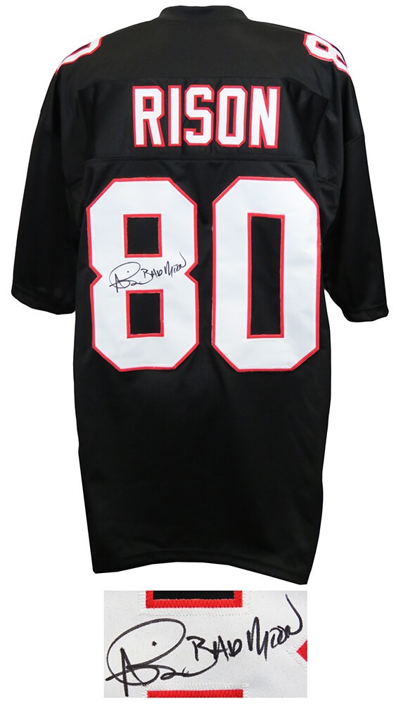 Andre Rison Autographed Signed Black T/B Custom Jersey w/Bad Moon ...