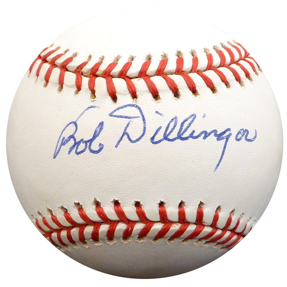 Bob Dillinger Autographed Signed Official Nl Baseball St. Louis Browns ...