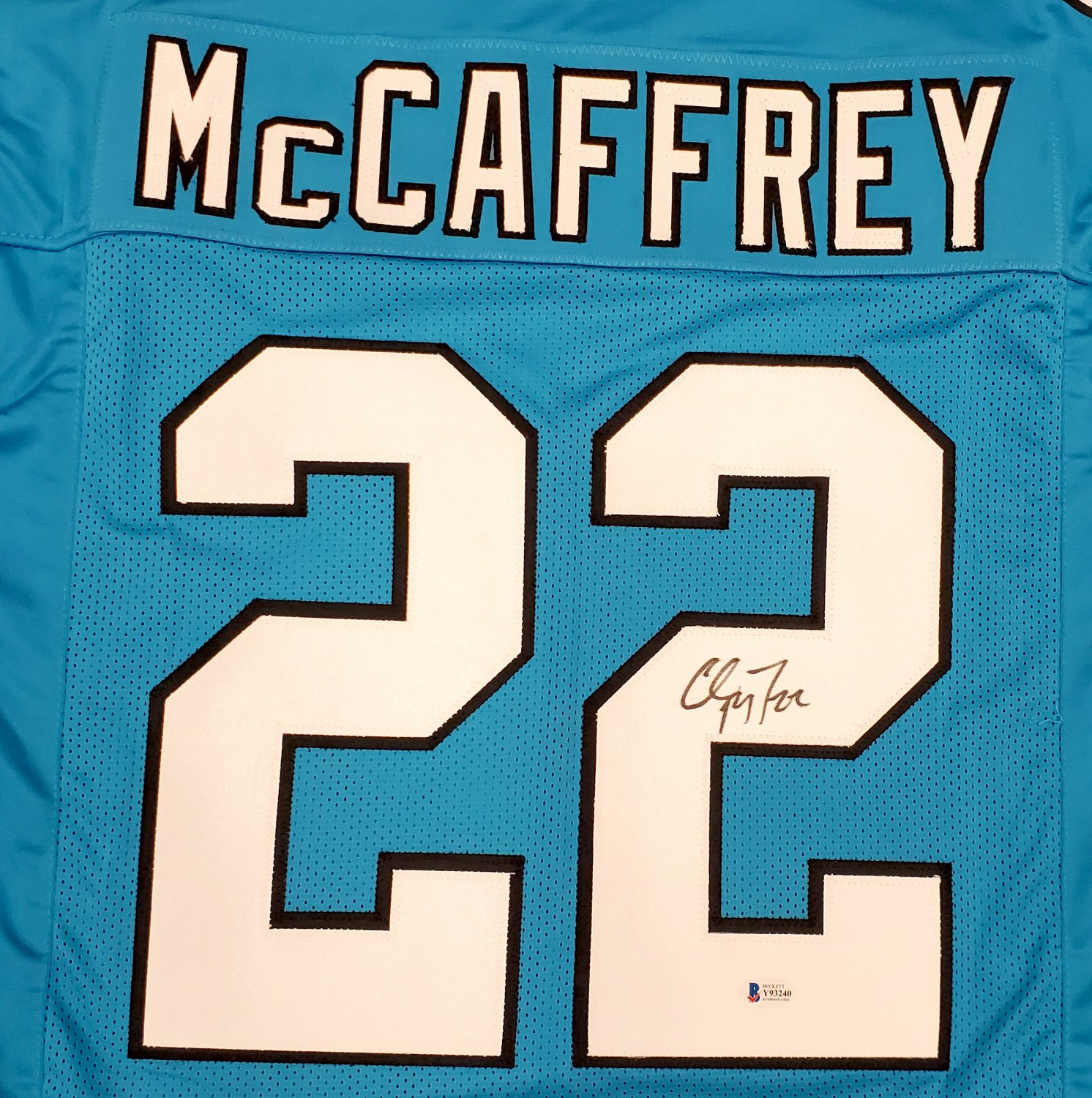 Christian Mccaffrey Autographed Signed Carolina Panthers Blue Jersey ...