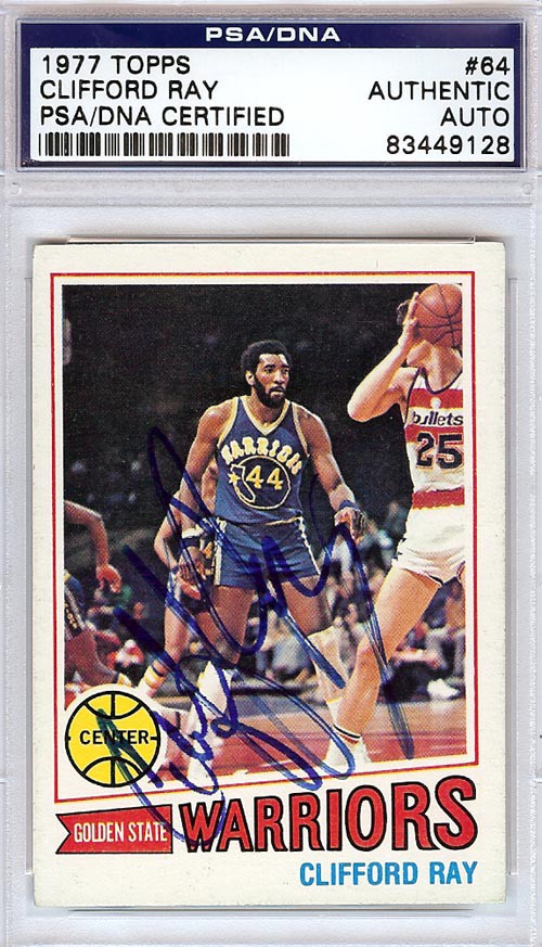 Clifford Ray Autographed Signed 1977 Topps Card #64 Golden State ...