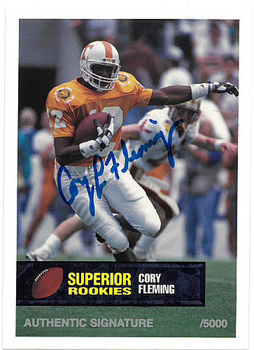 Cory Fleming Autographed Signed Tennessee Volunteers 1994 Superior ...