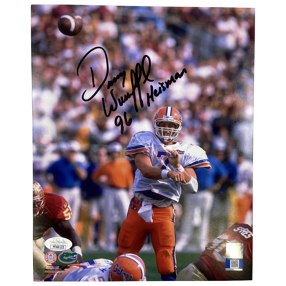 Danny Wuerffel Autographed Florida Gators Throwing 8x10 Photo with 96 ...