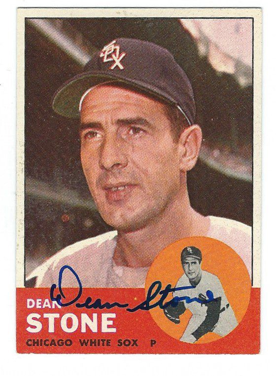 Dean Stone Autographed Signed 1963 Topps Card - Autographs