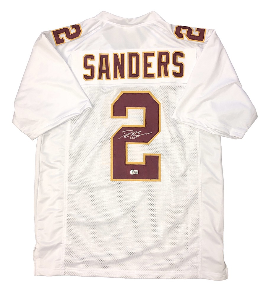 Deion Sanders Autographed Signed Florida State Seminoles Custom White ...