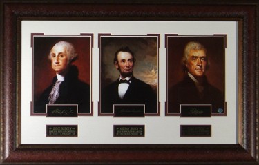Founding Fathers 23x38 Engraved Sig Series Premium Leather Framing ...