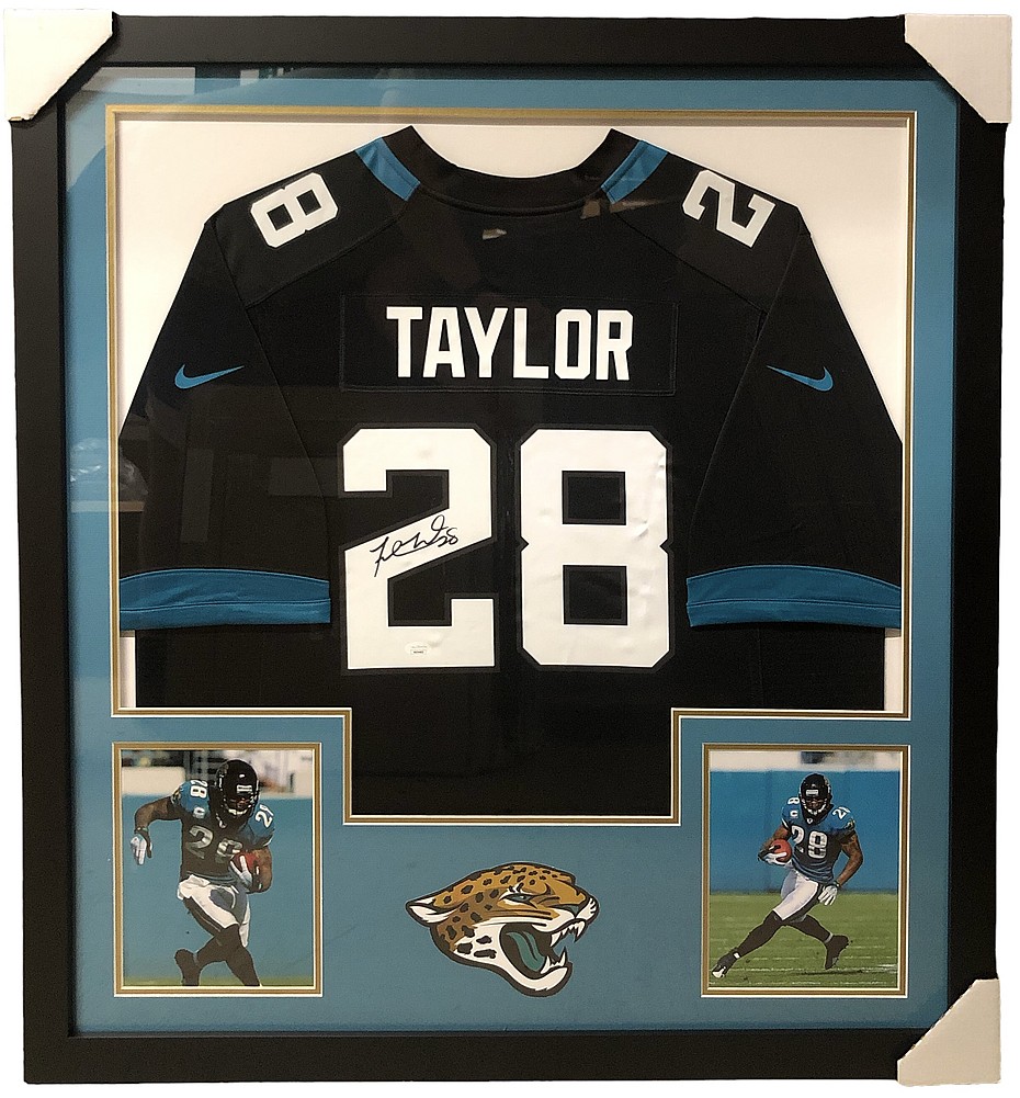 Fred Taylor Autographed Signed Jacksonville Jaguars Deluxe Framed Black ...