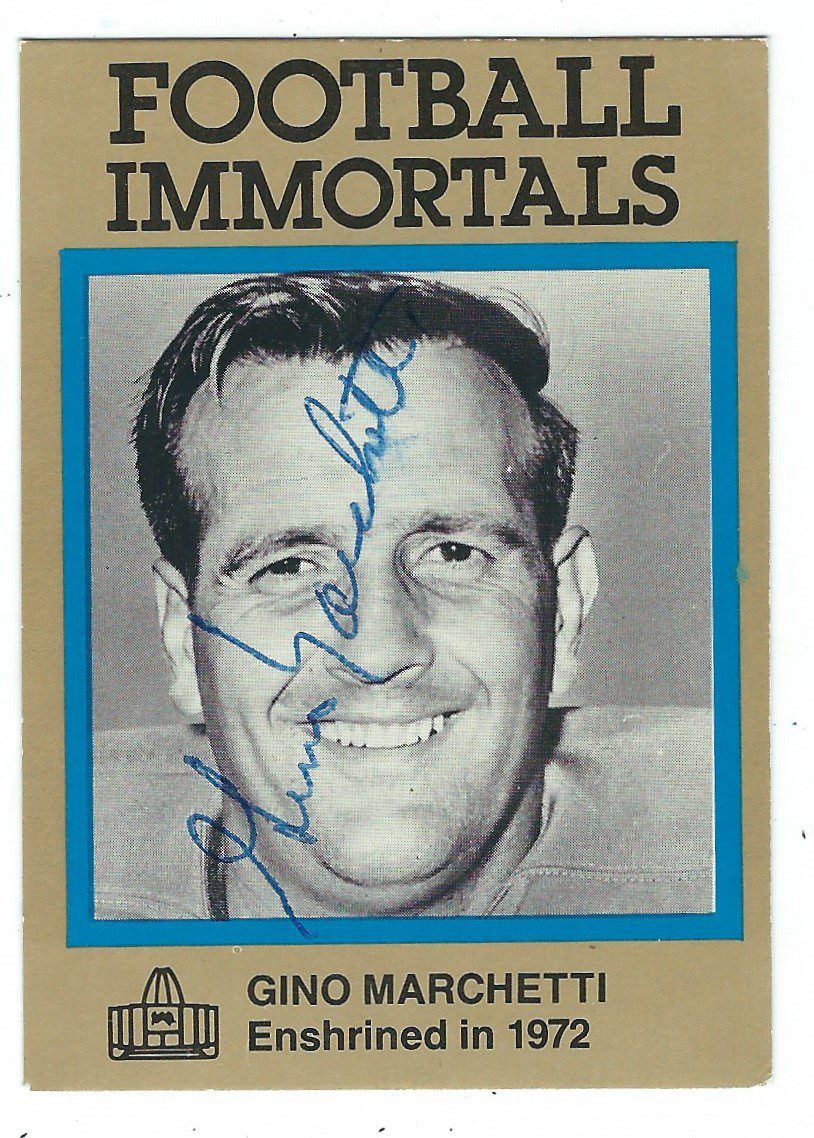 Gino Marchetti Autographed Signed Baltimore Colts Football Immortals ...