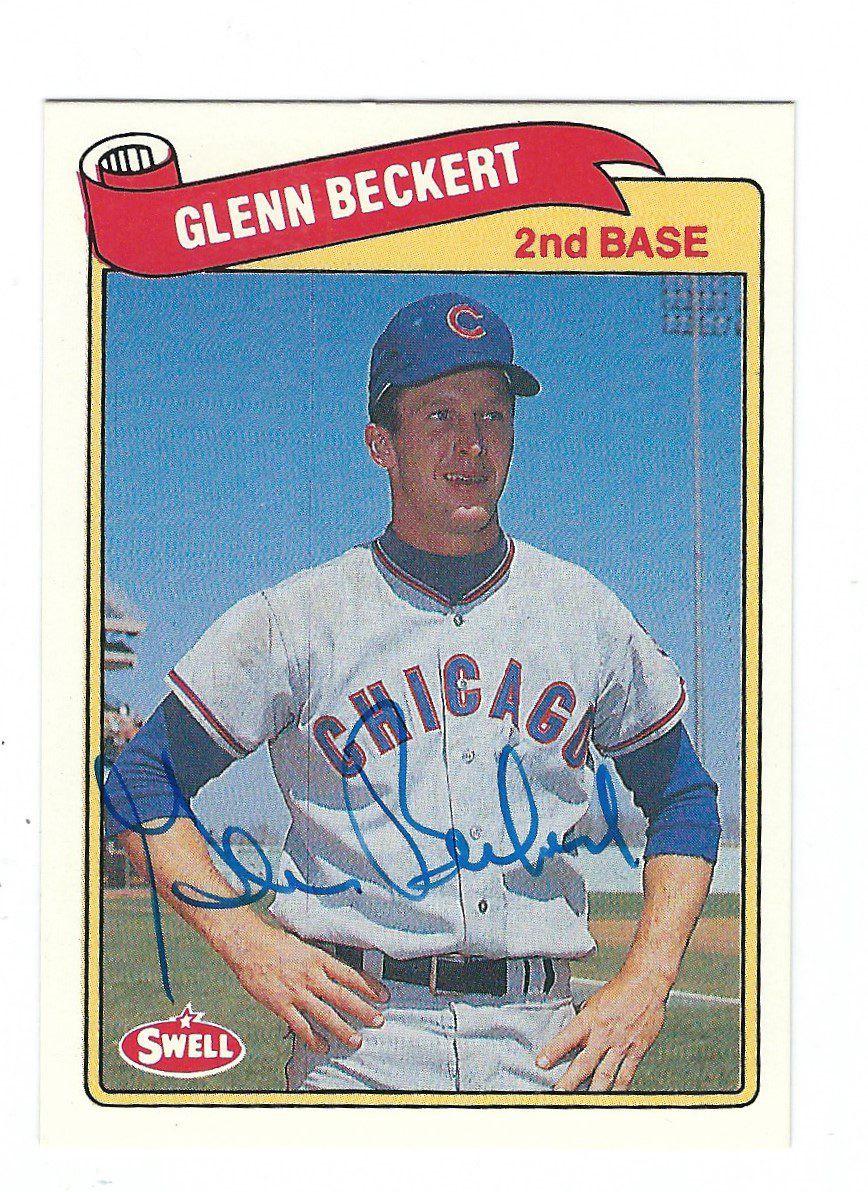 Glenn Beckert Autographed Signed 1989 Swell Baseball Greats Card ...