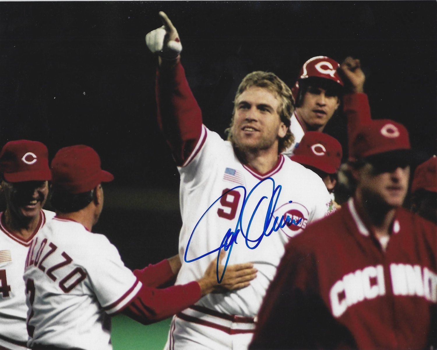 Joe Oliver Autographed Signed "1990 World Champs" 8X10 Cincinnati Reds Photo - Autographs