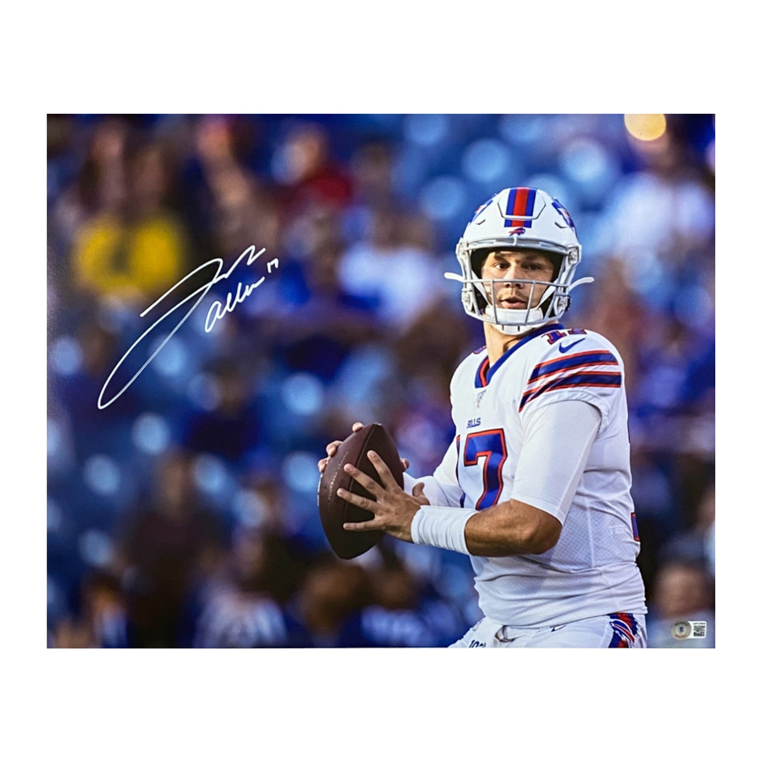 Josh Allen Autographed Signed Buffalo Bills 16x20 Color Dropback Photo ...