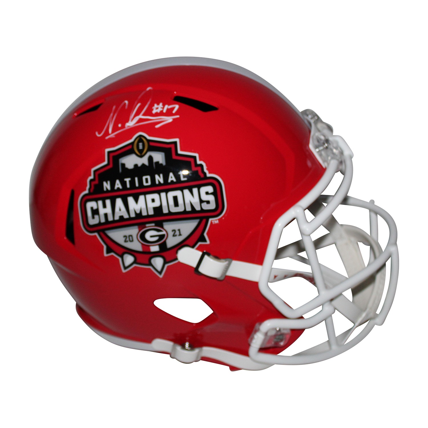 Nakobe Dean Autographed Signed Georgia Bulldogs 2021 Natl Champ Speed F ...