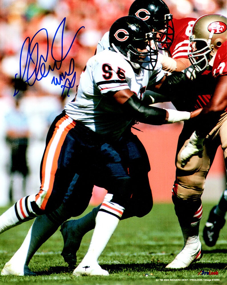 Richard Dent Autographed Signed Chicago Bears vs 49ers Action 8x10 ...