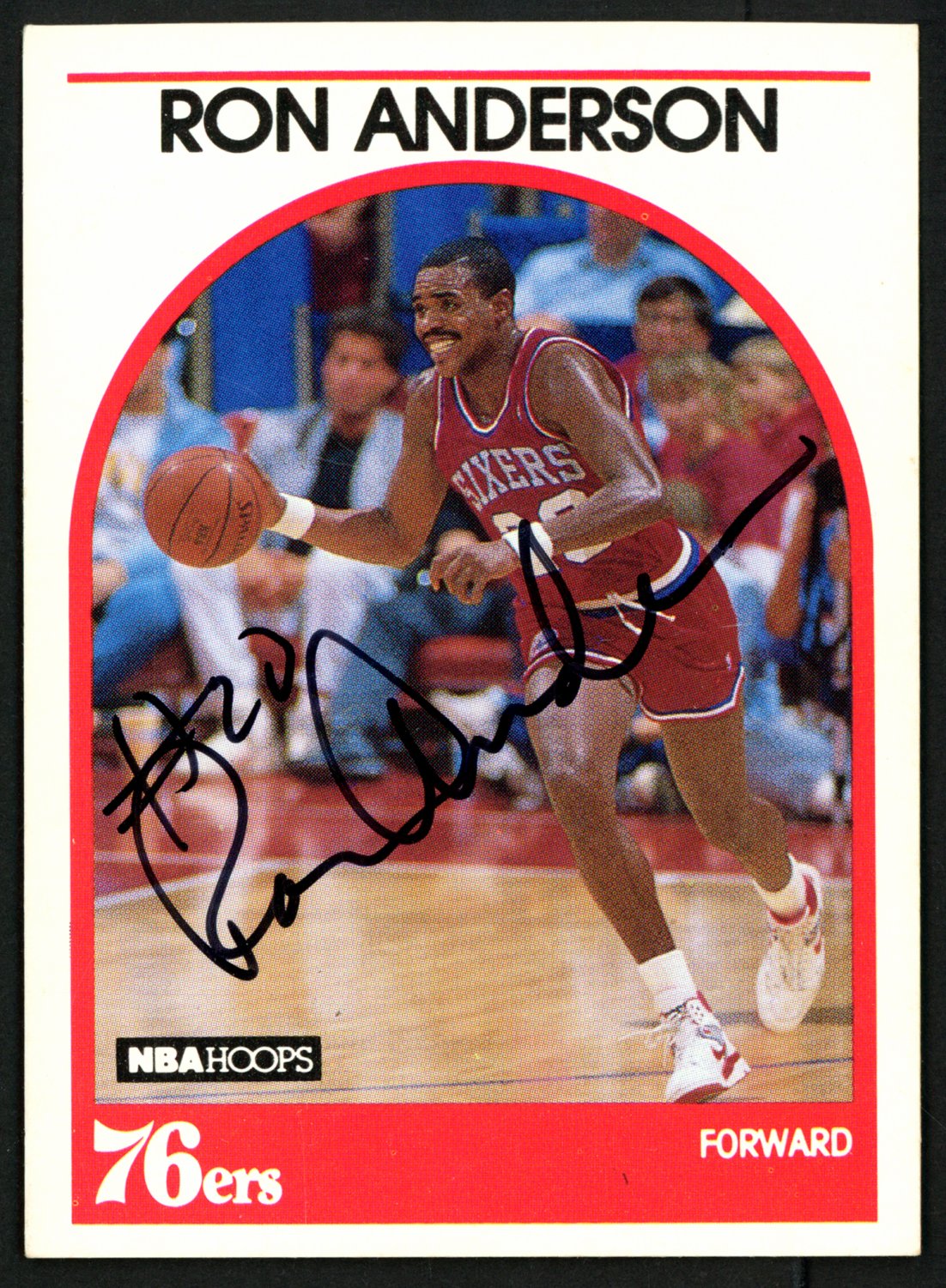 Ron Anderson Autographed Signed 1989-90 Hoops Card #32 Philadelphia ...