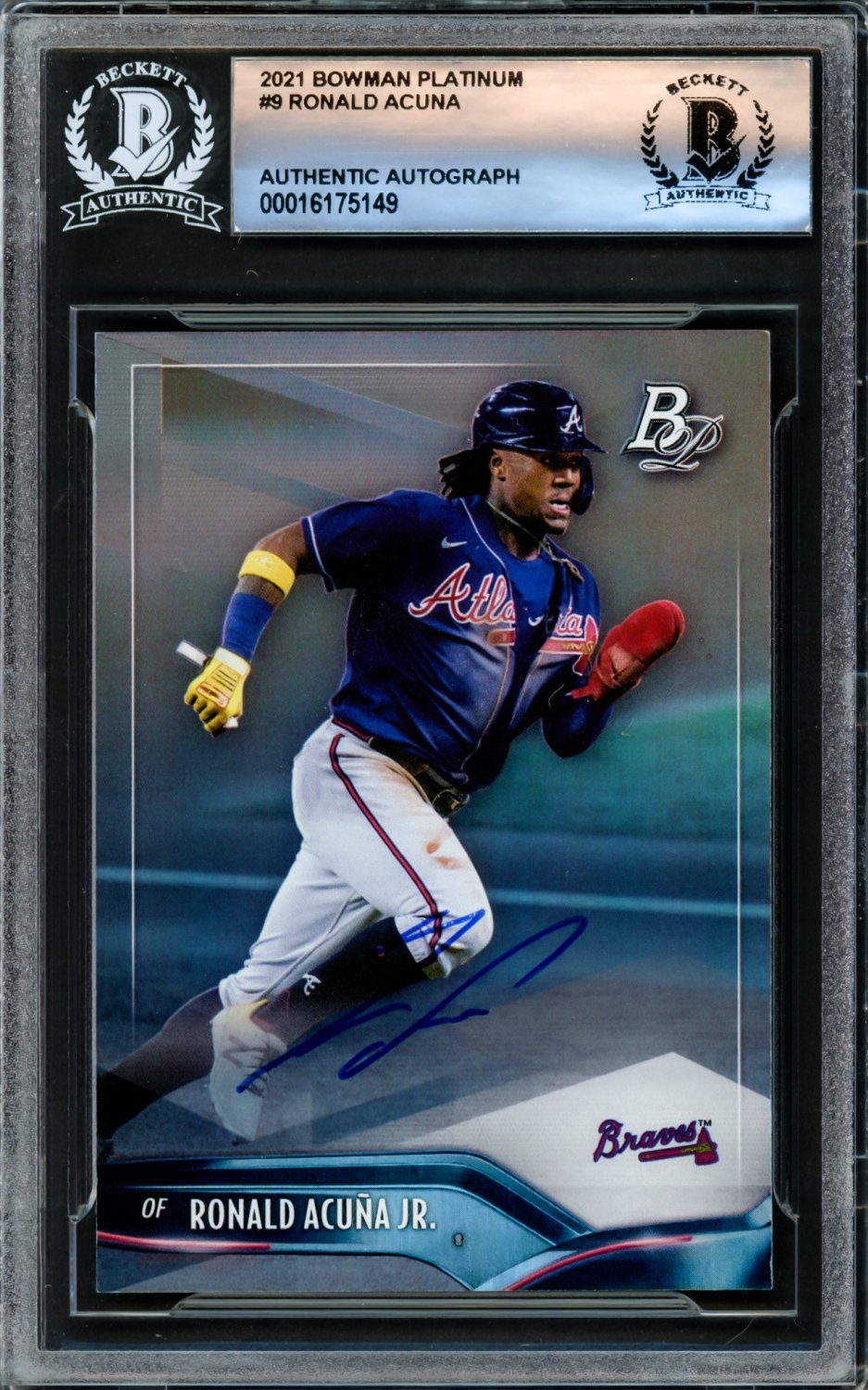 Ronald Acuna Jr. Autographed Signed 2021 Bowman Platinum Card #9 ...