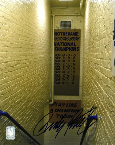 Rudy Ruettiger Autographed Signed Notre Dame Fighting Irish Staircase ...