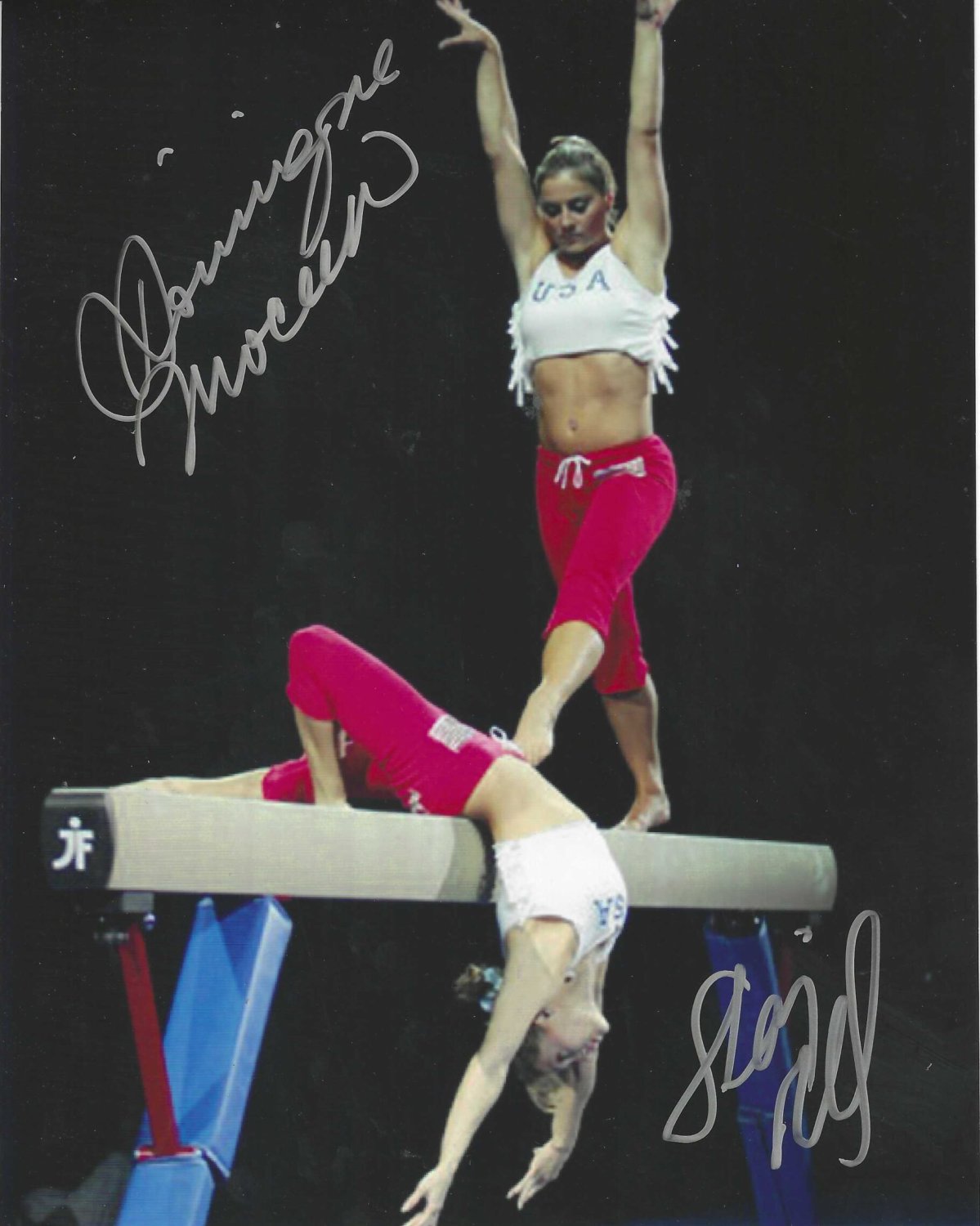 Shannon Miller Autographed Signed & Dominique Moceanu 8X10 Photo - Olympic Gymnast - Autographs