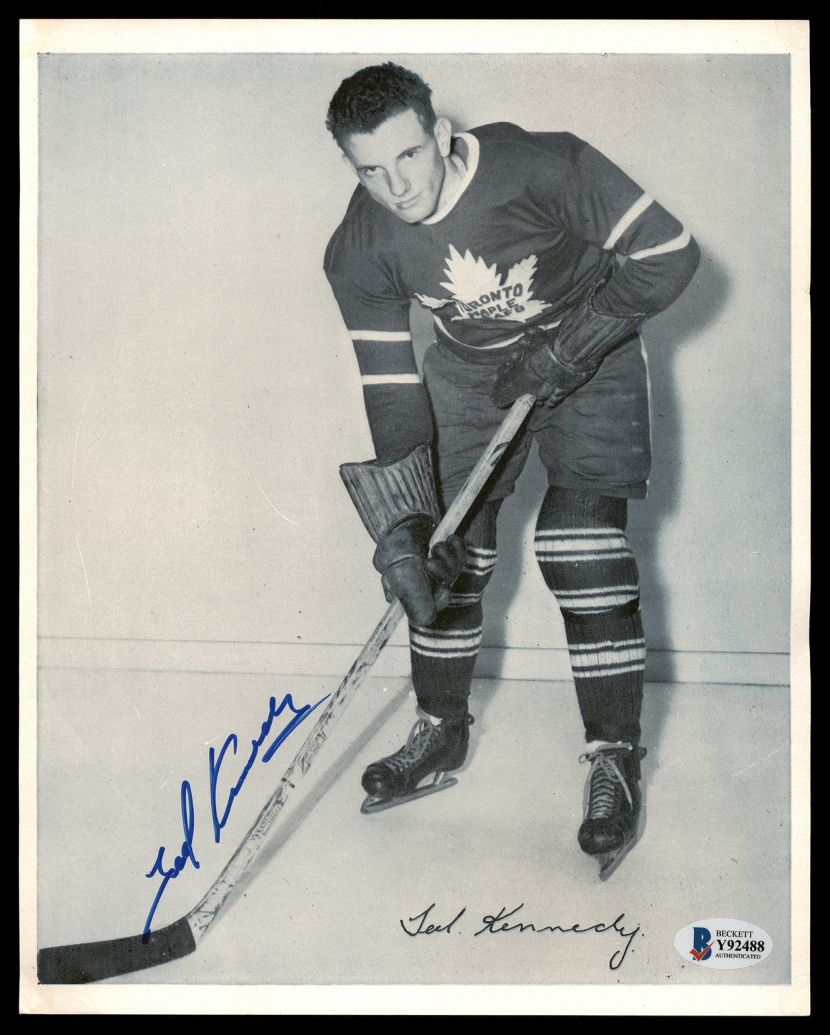 Ted Kennedy Autographed Signed 1945-54 Quaker Oats 8X10 Photo Toronto ...