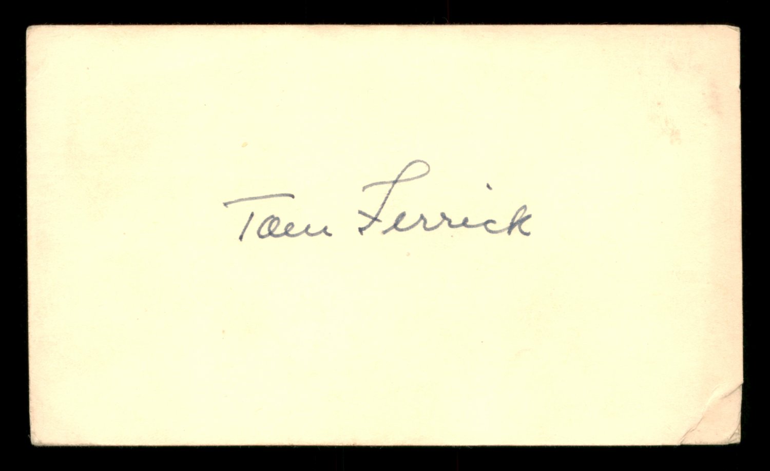 Tom Ferrick Autographed Signed 3.25X5.5 Government Postcard New York ...