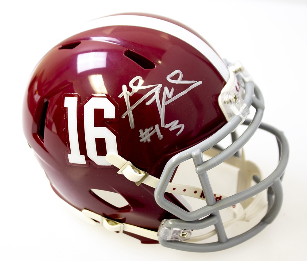 Tua Tagovailoa Signed Autographed Alabama Crimson Tide Riddell Mini ...