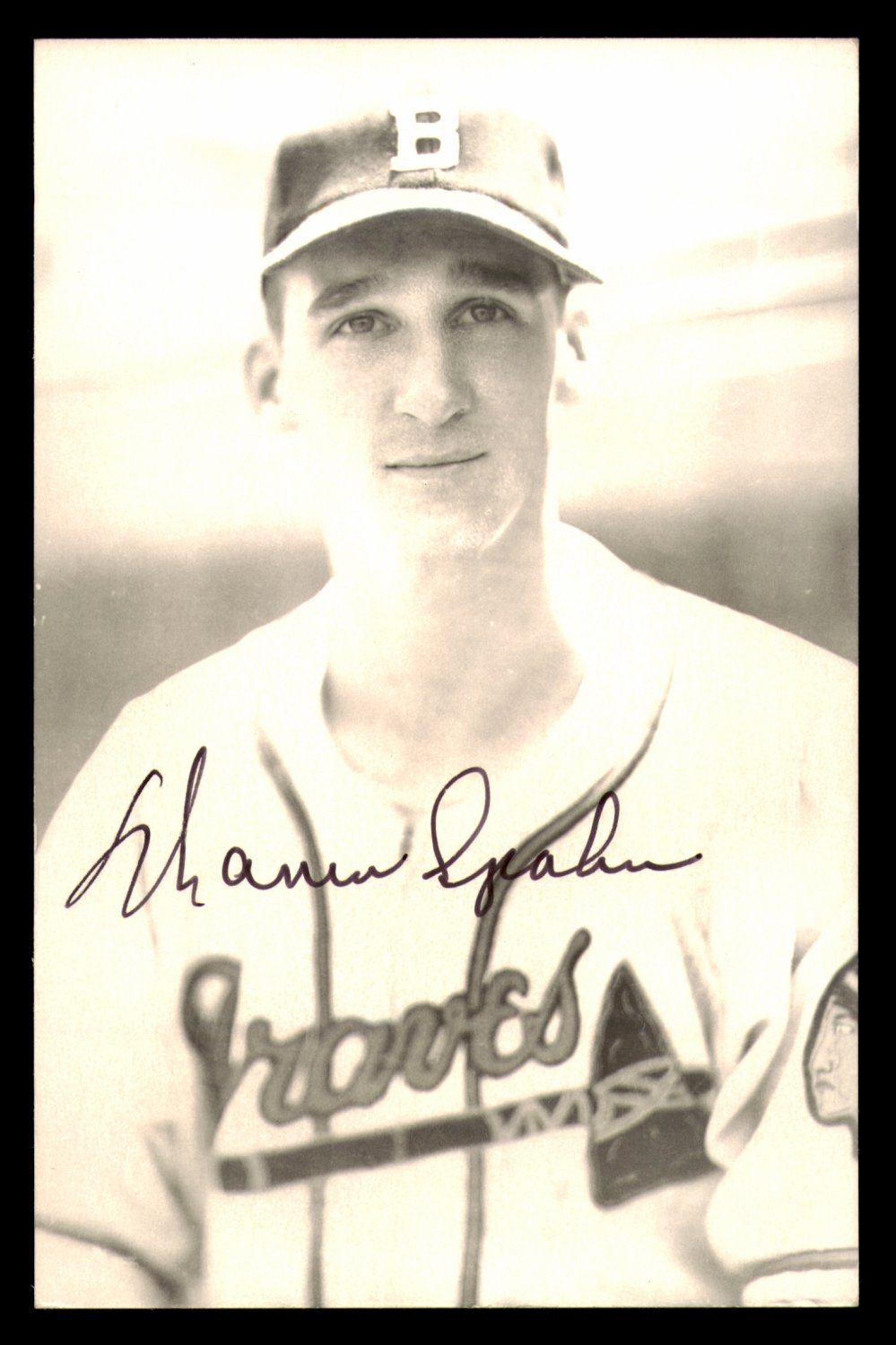 Warren Edward Spahn Autographed Signed 3.5X5.5 Postcard Boston Braves ...